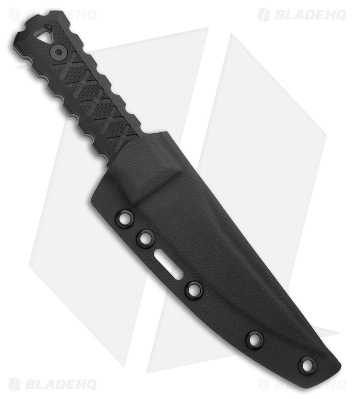 CRKT HZ4 Fixed Blade Black G-10 Trailing Point TiNi SK-5