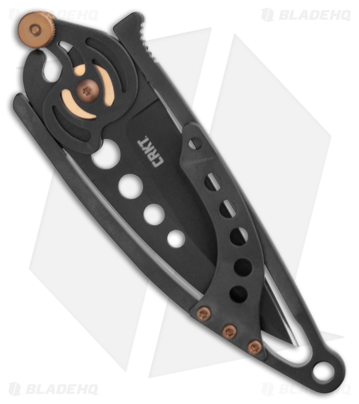 CRKT Snap Lock Black Steel Wharncliffe TiNi 420J2
