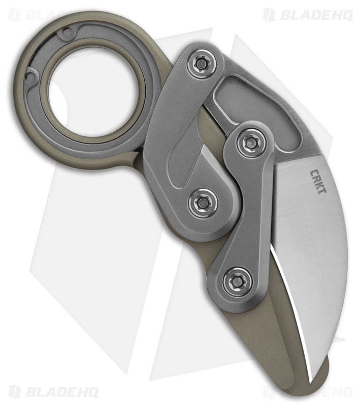 CRKT Provoke Silver Al Hawkbill Satin D2