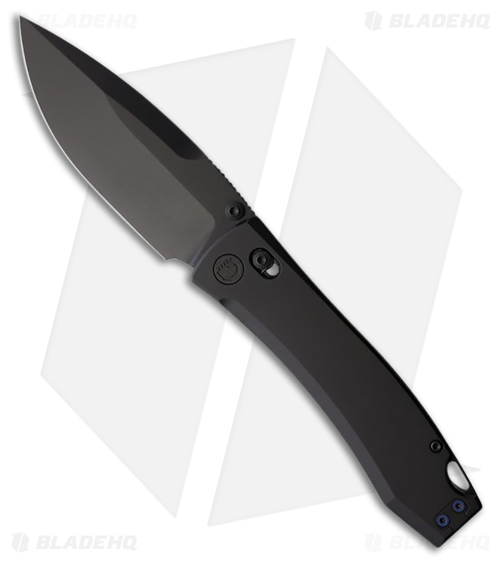 Daggerr Knives Nightmare Knife Thumb Stud Black Flat Grind