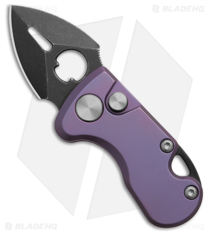 Daggerr Knives Arrow Micro Knife Purple Titanium Black SW