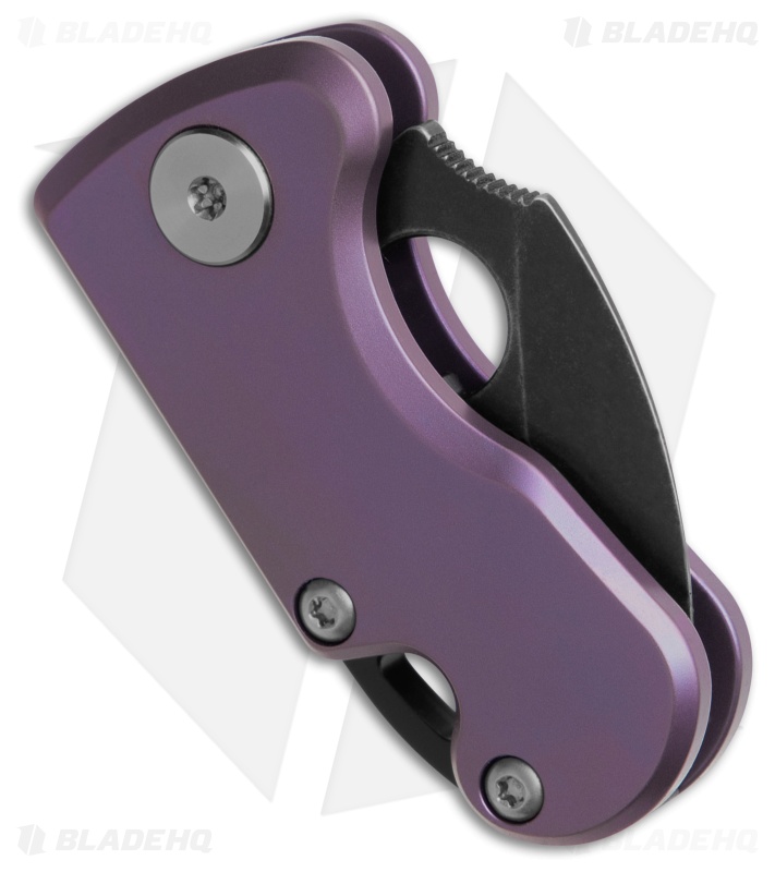Daggerr Knives Arrow Micro Knife Purple Titanium Black SW