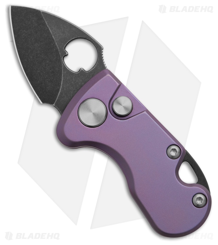 Daggerr Knives Sting Micro Knife Purple Titanium Black SW