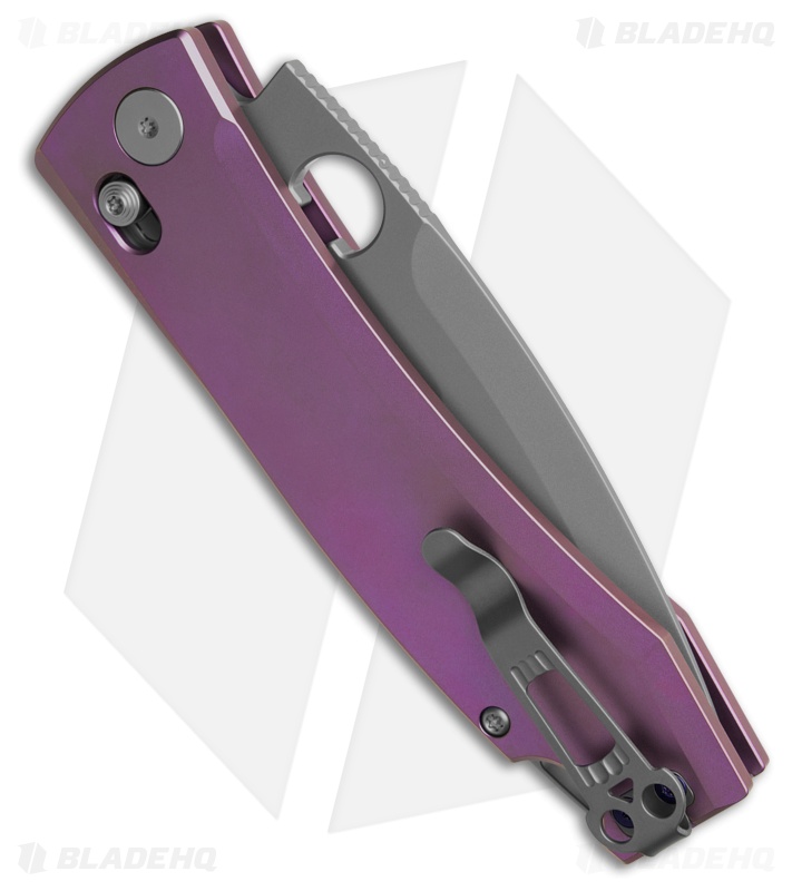 Daggerr Knives Nightmare X-Lock Purple Ti Drop Point SW M390