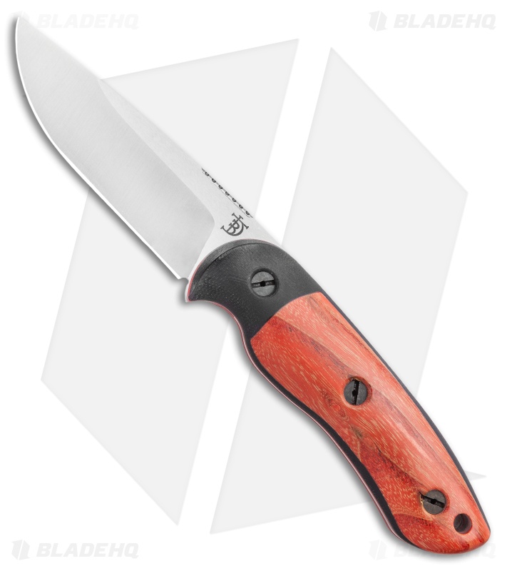 Dark Timber Knives Bushy Knife Black Micarta / Red Rustic Maple (4 ...