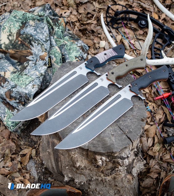 Dark Timber Knives Cave Bear | Green Micarta/Orange + Black Acid 3V ...