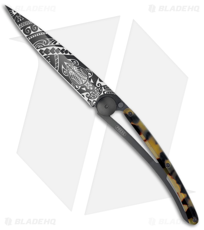 Deejo 27g Polynesian Knife Turtle (3" Two-Tone) - Blade HQ