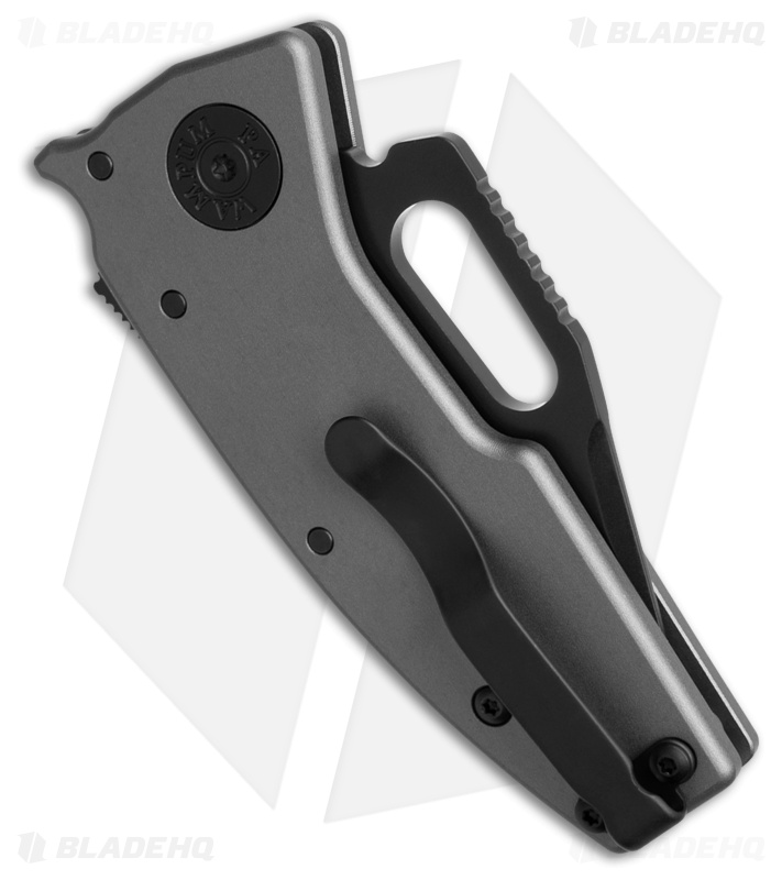 Demko Knives Nano-Shark Artillery Gray Al Clip Point SW 20CV