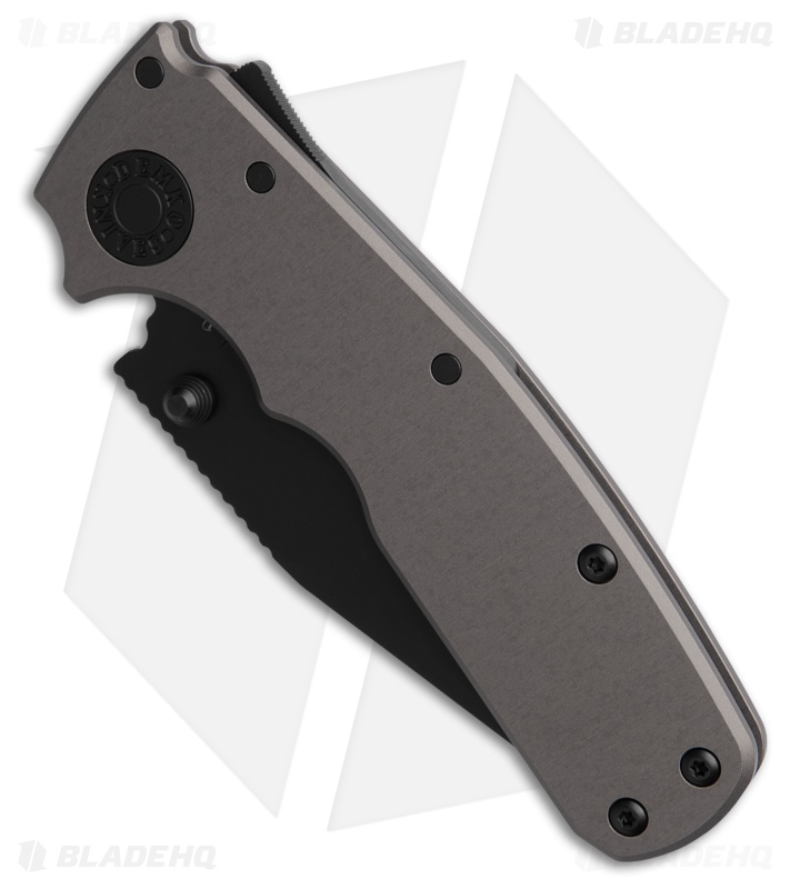 Demko Knives Shark Cub Knife Artillery Grey Aluminum Black