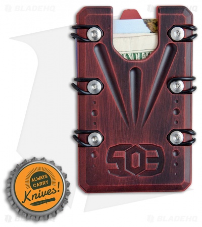 EOS 2.0 Titanium Wallet - Battle Worn Red - Blade HQ