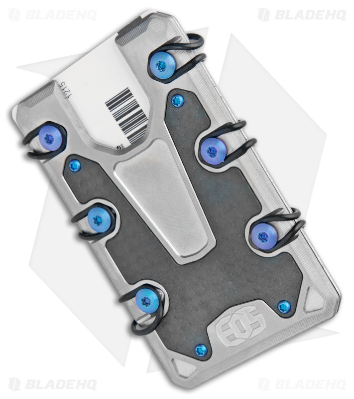 EOS 3.0 Titanium Wallet - Satin With Blue Accents - Blade HQ