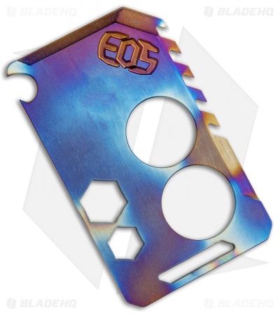 EOS Knife Card Titanium Pocket Tool - Flamed - Blade HQ