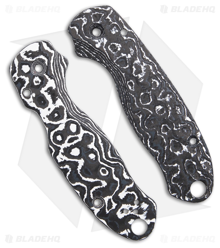 Flytanium CF Lotus Scales for Spyderco Para 3 | White Storm
