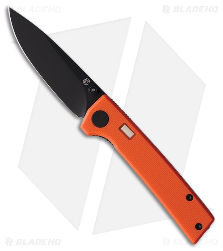 Glow Rhino Fermi Knife Orange G-10 Black Blade