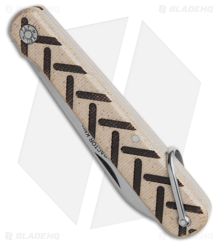 GEC Farm & Field Tractor Knife Traction Jigged Muslin Micarta