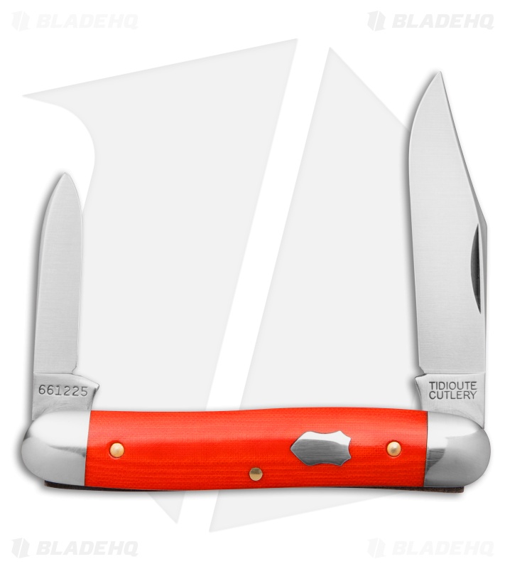 GEC Tidoute Cutlery #66 Lil' Cowboy Ember Orange Micarta