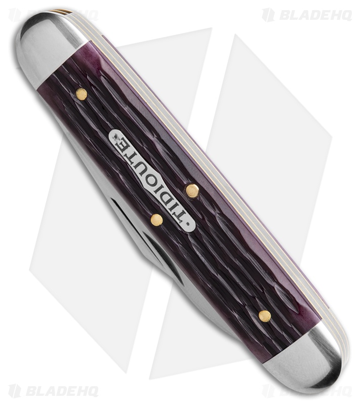 GEC Tidioute Cutlery Jumbo Stockpen Jack Purple Sage Jigged Bone