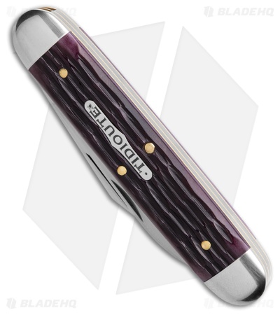 GEC Tidioute Cutlery Jumbo Stockpen Jack Purple Sage Jigged Bone