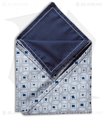 Hanks by Hank 10" x 10" Handkerchief - Gray and Blue Diamonds - Blade HQ