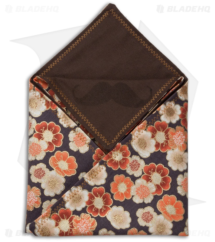 Hanks by Hank 10" x 10" Handkerchief - Orange Floral - Blade HQ