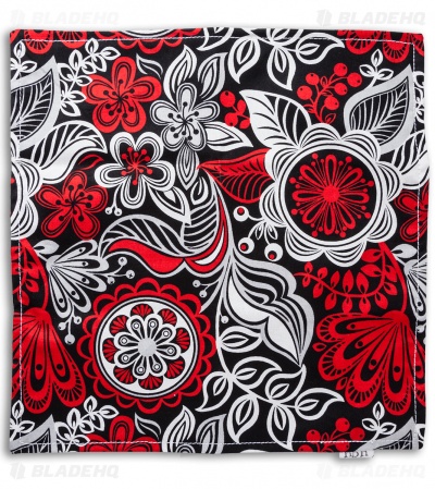 Hanks by Hank 10" x 10" Handkerchief - Red Floral - Blade HQ
