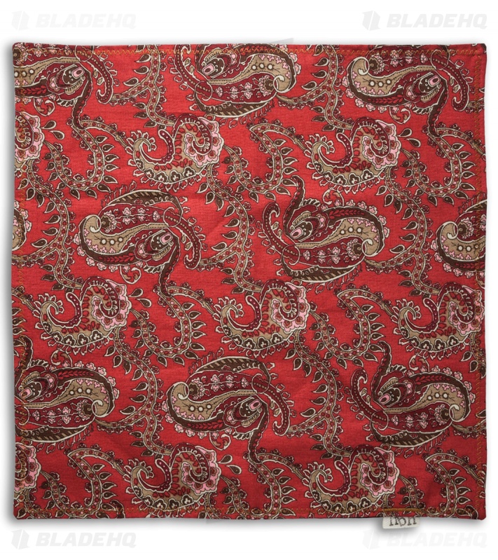 Hanks by Hank 10" x 10" Handkerchief - Red Paisley - Blade HQ