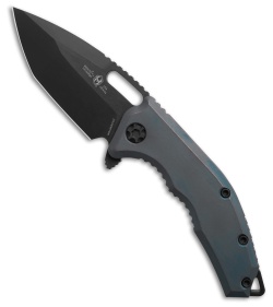 Heretic Medusa Antique Blue Titanium Pocket Knife