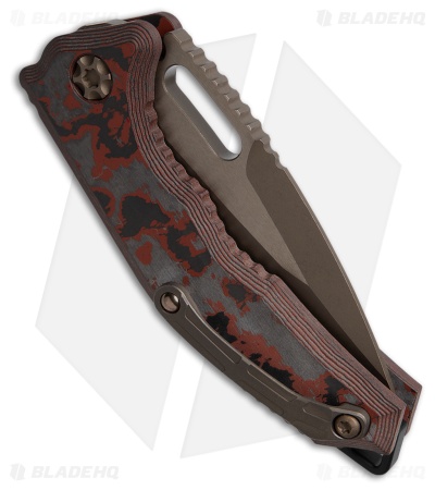Heretic Knives Medusa Auto Blood Red CamoCarbon Bronze