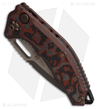 Heretic Knives Medusa Auto Blood Red CamoCarbon Bronze