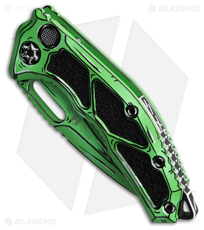 Heretic Medusa Auto Recurve Pocket Knife Toxic Green