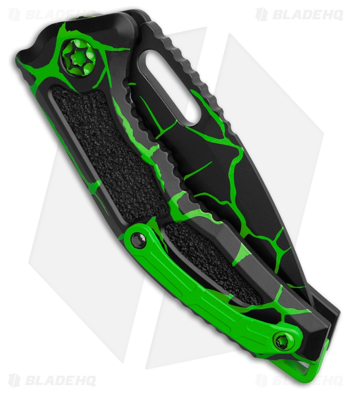 Heretic Knives Medusa Recurve Automatic Knife UV Toxic Magma