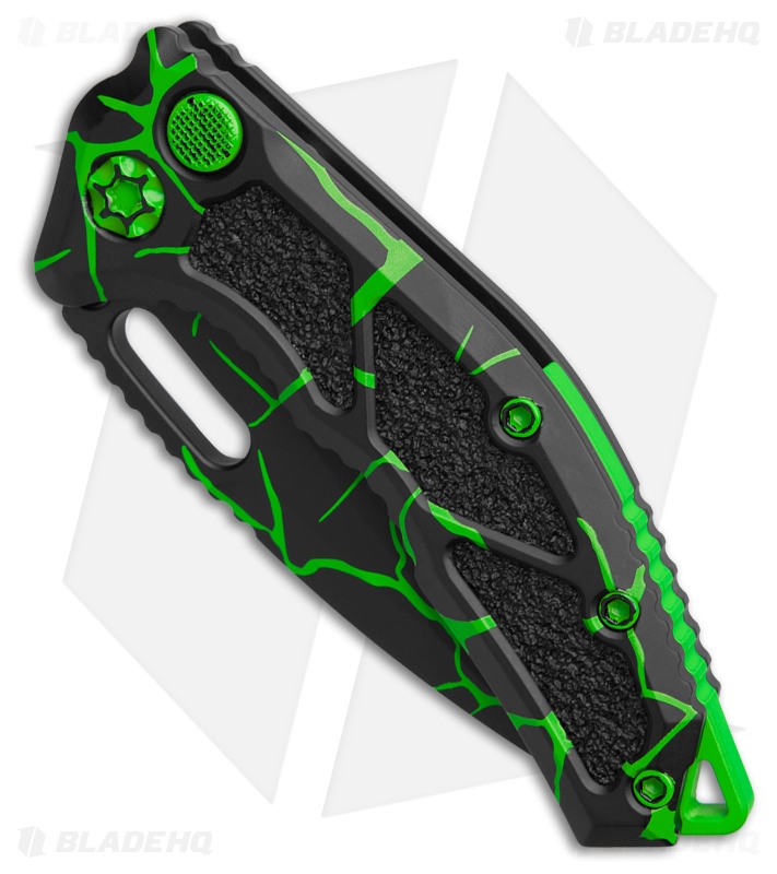 Heretic Knives Medusa Recurve Automatic Knife UV Toxic Magma