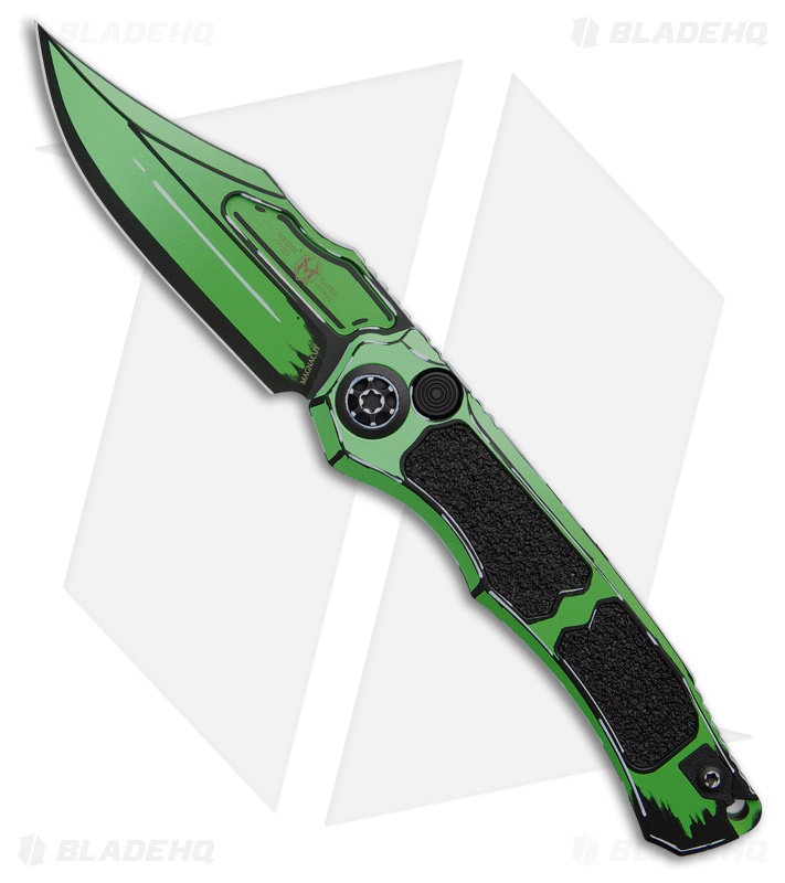 Heretic Knives Wraith V4 Automatic Knife Toxic Green Cel Shade Al