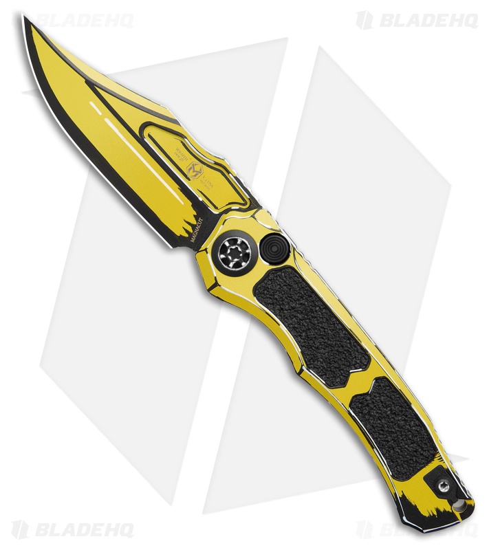 Heretic Knives Wraith V4 Automatic Knife Yellow Cel Shade Al