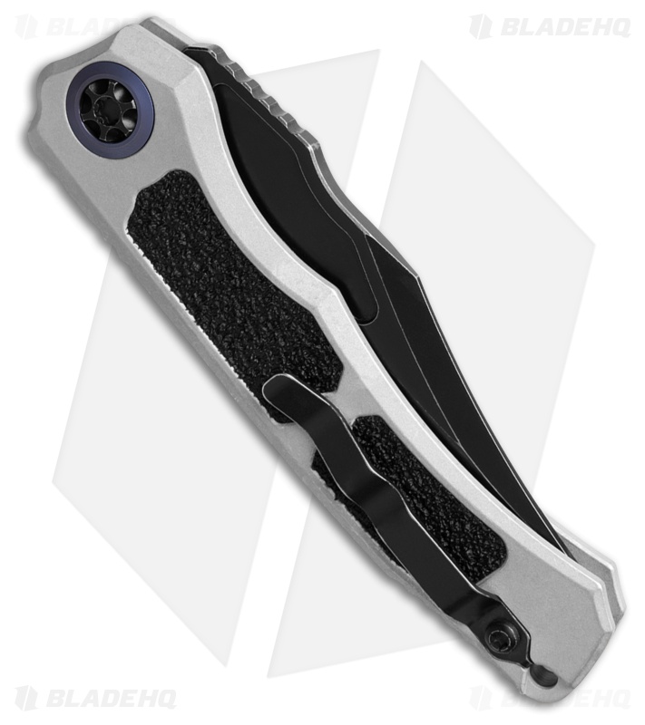 Heretic Knives Wraith V4 Auto Gray Al Clip Point Battleworn