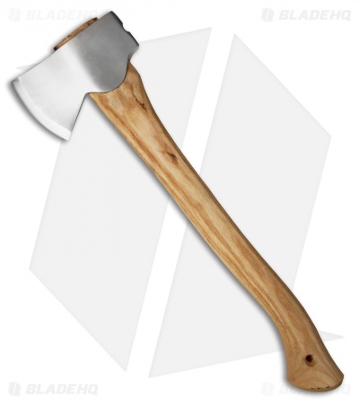 Hoffman Blacksmithing 19" Wasatch Axe w/ Ash Wood Handle - Full Polish ...