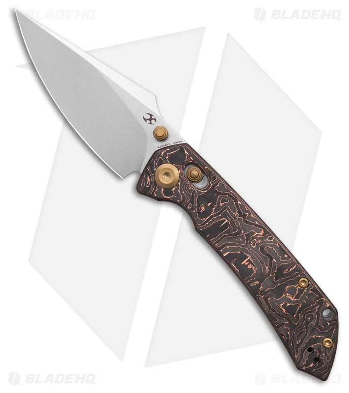 Kansept Fenrir Crossbar Lock Knife | Copper Carbon Fiber