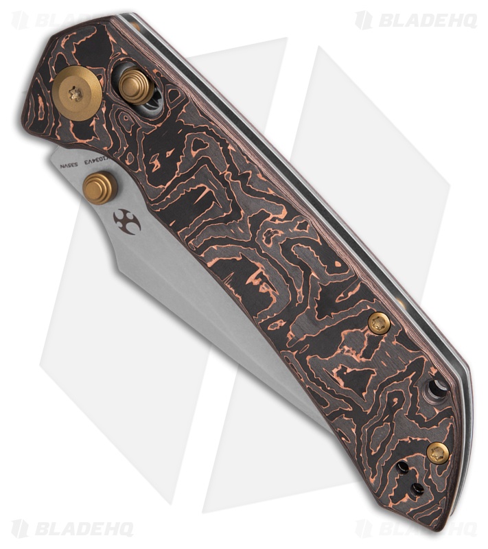 Kansept Fenrir Crossbar Lock Knife | Copper Carbon Fiber