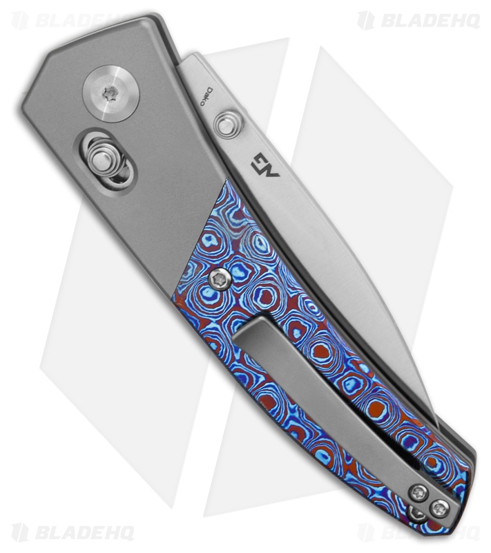 Kansept Knives Dako Knife Ti Bolsters + Timascus Stonewash