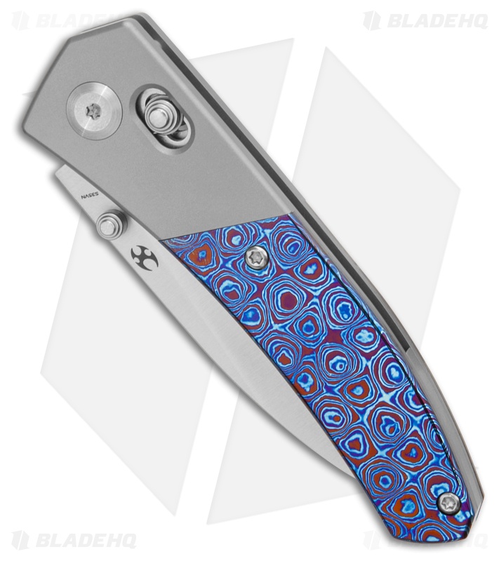 Kansept Knives Dako Knife Ti Bolsters + Timascus Stonewash