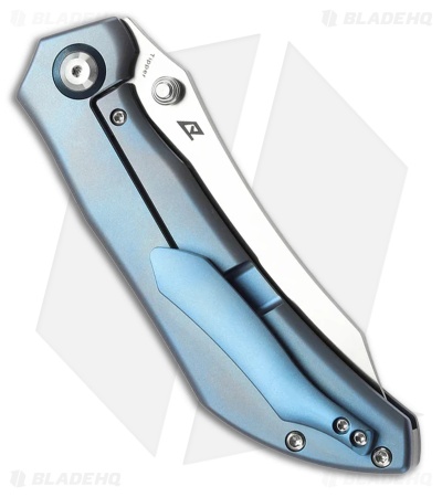 Kansept Knives Tipper Frame Lock Knife Blue Titanium Satin