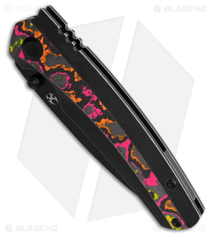 Kansept Knives Raven Black Titanium/Flo Party Camocarbon