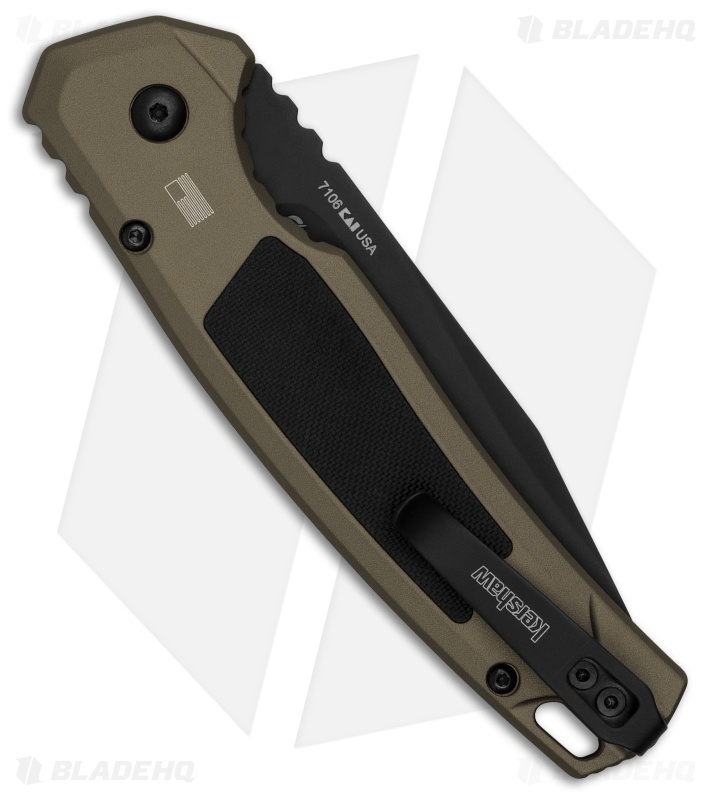 Kershaw Launch 21 Automatic Knife FDE Al/G-10 Black PVD