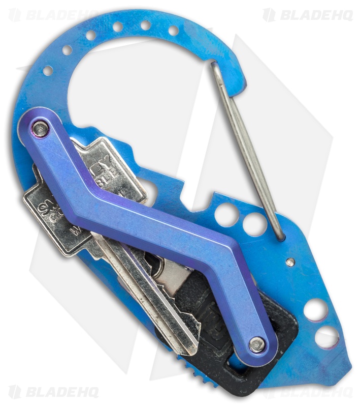 KeyBiner Blued Titanium Key Organizer Pocket Tool - Blade HQ