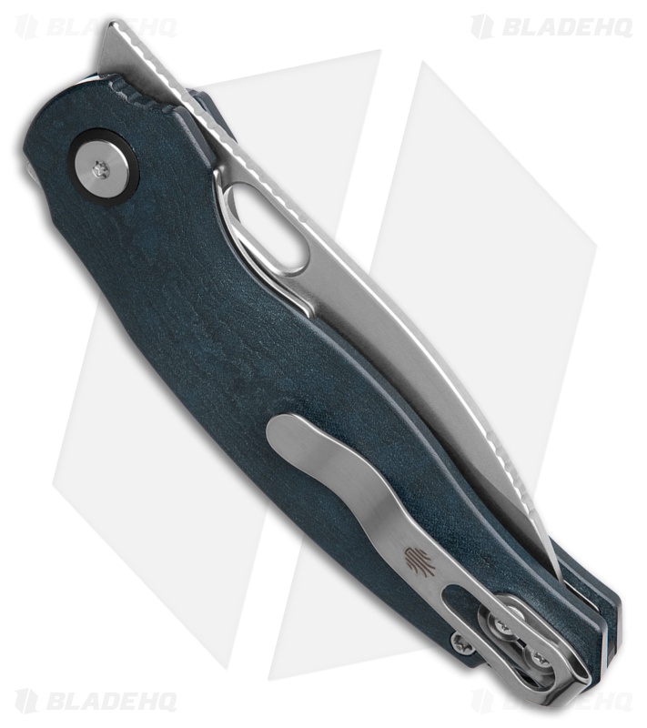 Kizer Seagull Liner Lock Knife Blue Canyon Richlite
