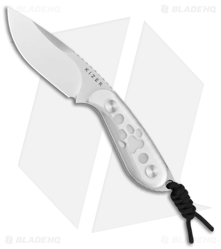 Kizer Buddy Fixed Blade Clear Acrylic Drop Point Satin AEB-L