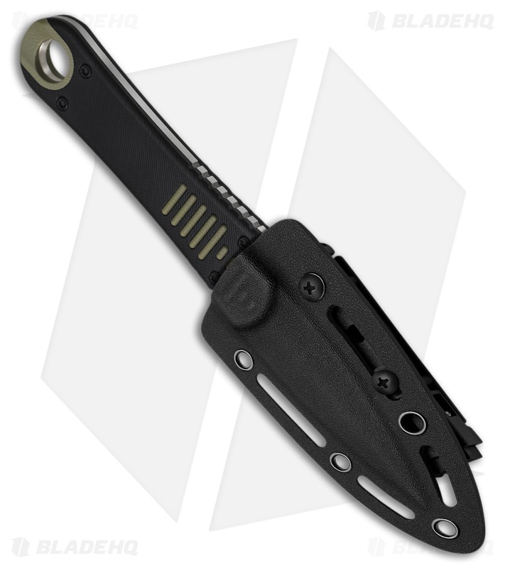 Kizer Hidden Agenda Fixed Blade Knife Black/Green G-10 Satin
