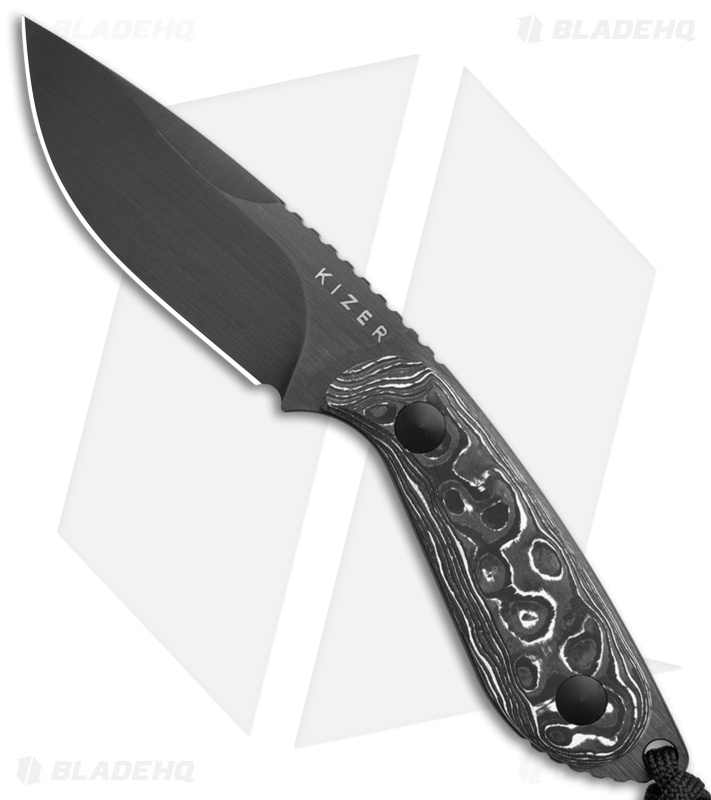 Kizer Buddy Fixed Blade Fatcarbon White Storm