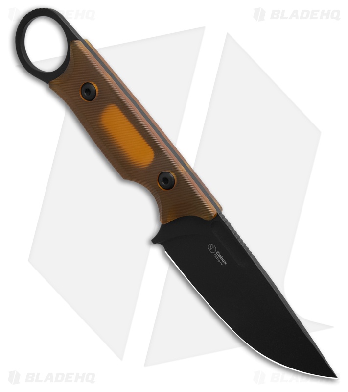 Kizer Cabox Fixed Blade Knife Honey Amber PEI Black