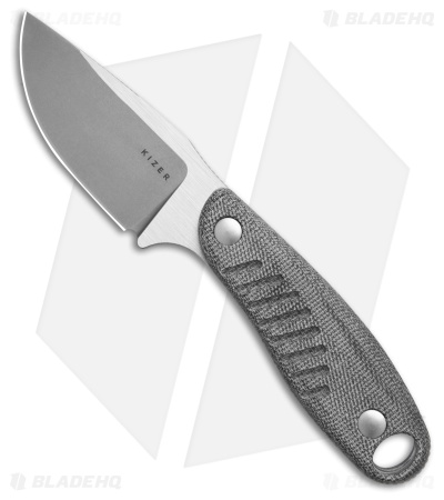 Kizer Hare Knife Black Micarta + Orange G-10 Satin/SW 1077A2